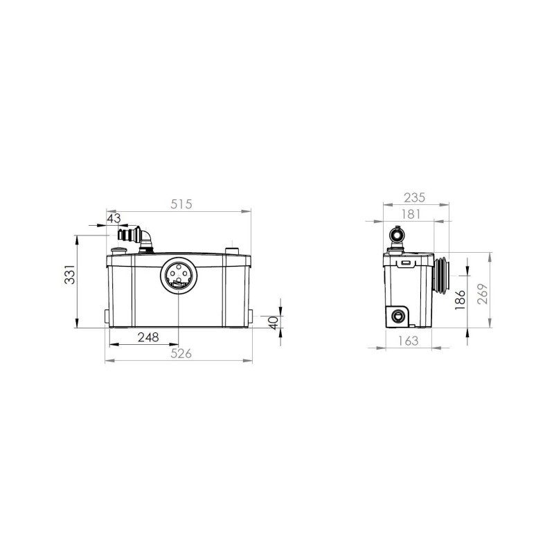 Sanitrit Saniplus UP SSSUP: Trituratore Multifunzione per Bagno Completo